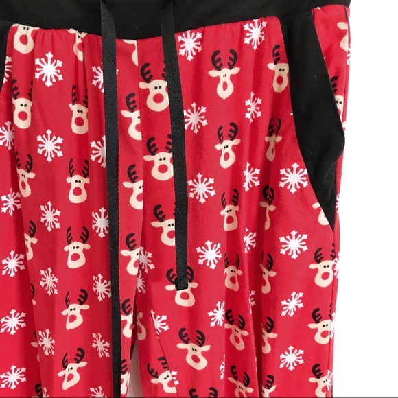 No Boundaries | Intimates & Sleepwear | Red And Black Reindeer ...